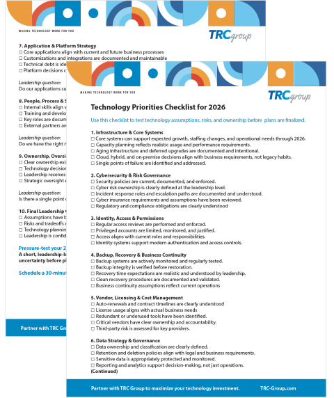LP-2026 Tech Priorities Checklist - TRC Group